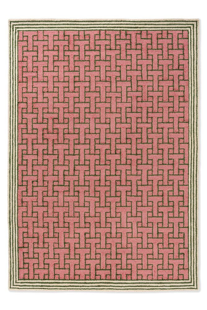 Ted Baker T Monogram Dusted Pink 455802 Outdoor Rug - Buy Rugs Online ...