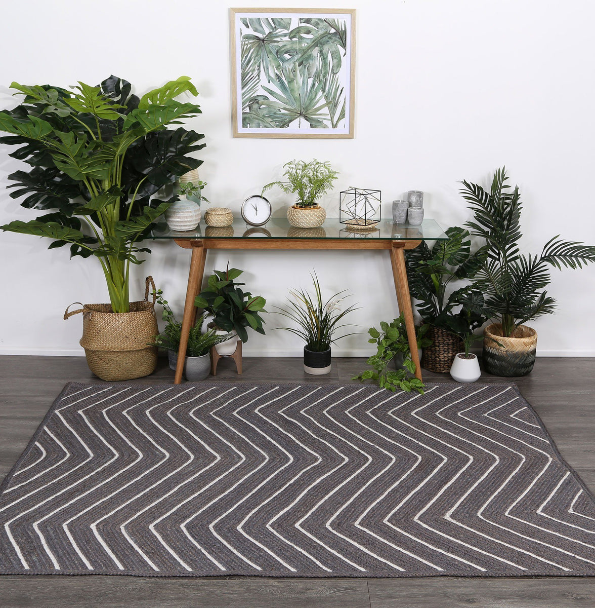 Arteta Natural Chevron Grey Rug - Buy Rugs Online | Melbourne ...